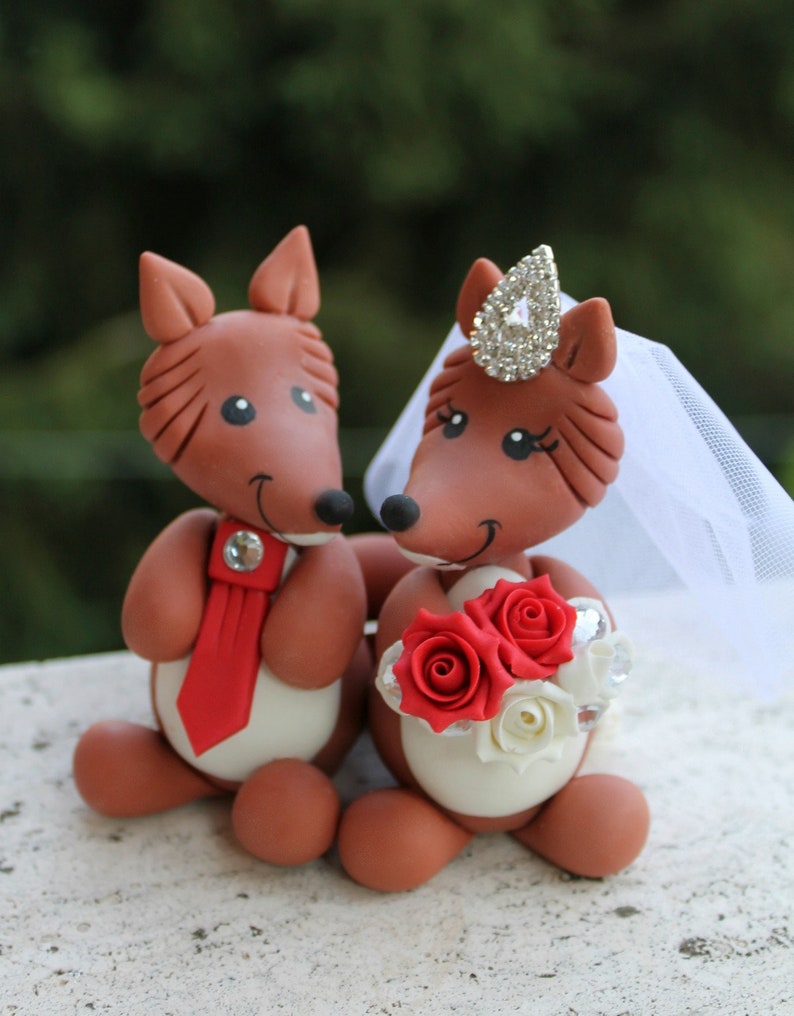 Fox cake topper woodland animal rustic wedding cake topper | Etsy