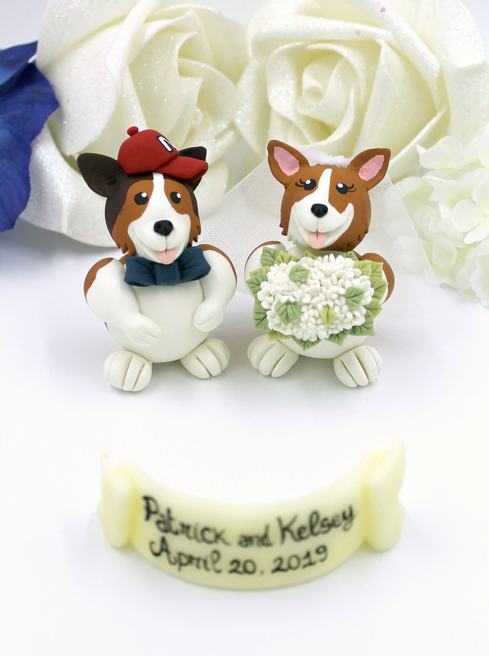 Corgi Wedding Cake Topper Corgi Gifts Dog Cake Topper Bride - Etsy