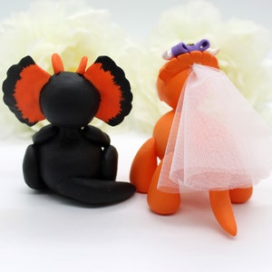 Dinosaur Cake Topper Wedding, Dino Cake Topper, Whimsical Nerd Geek ...
