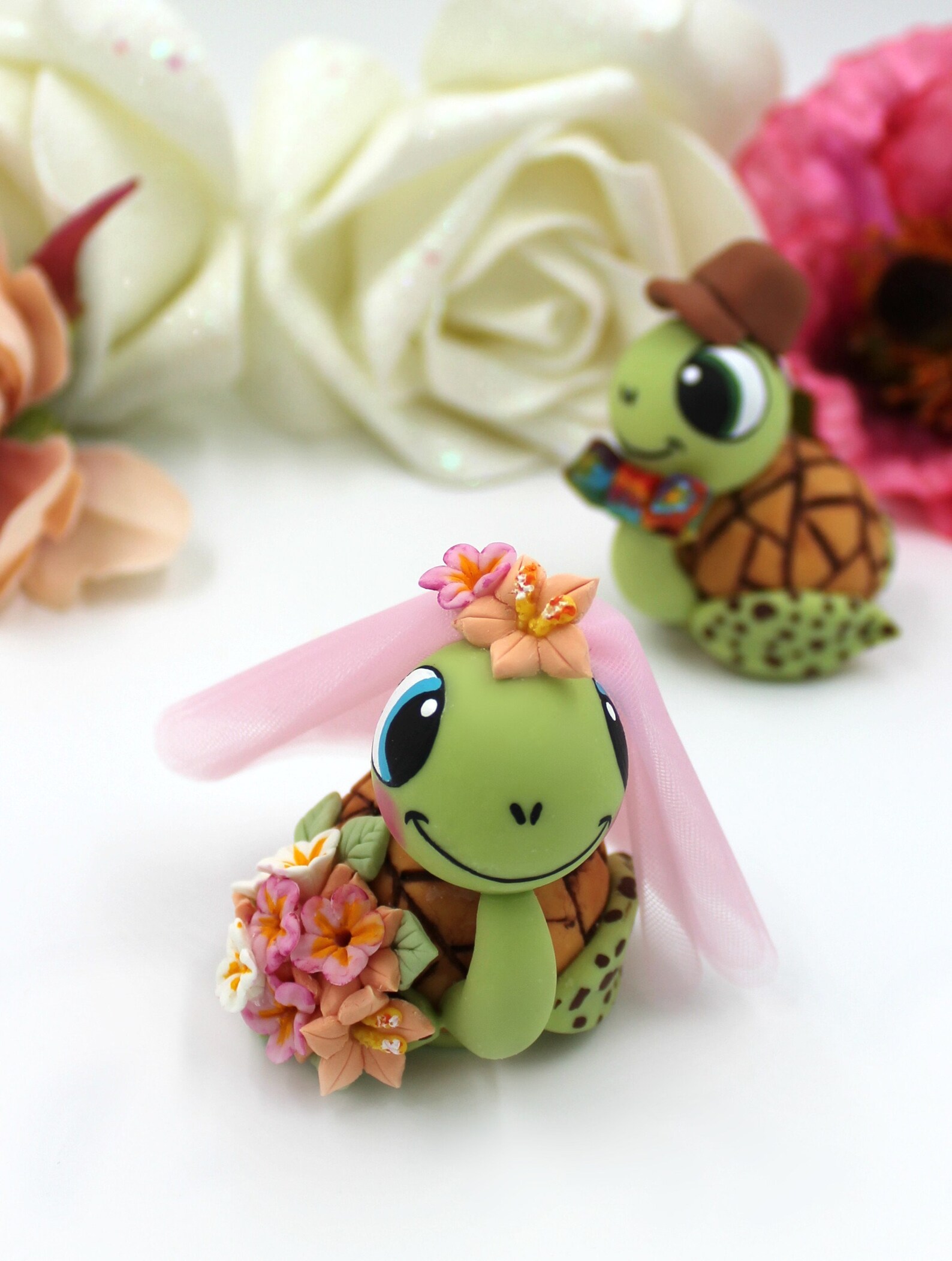 Turtle Cake Topper Wedding Cake Topper Personalized Custom - Etsy