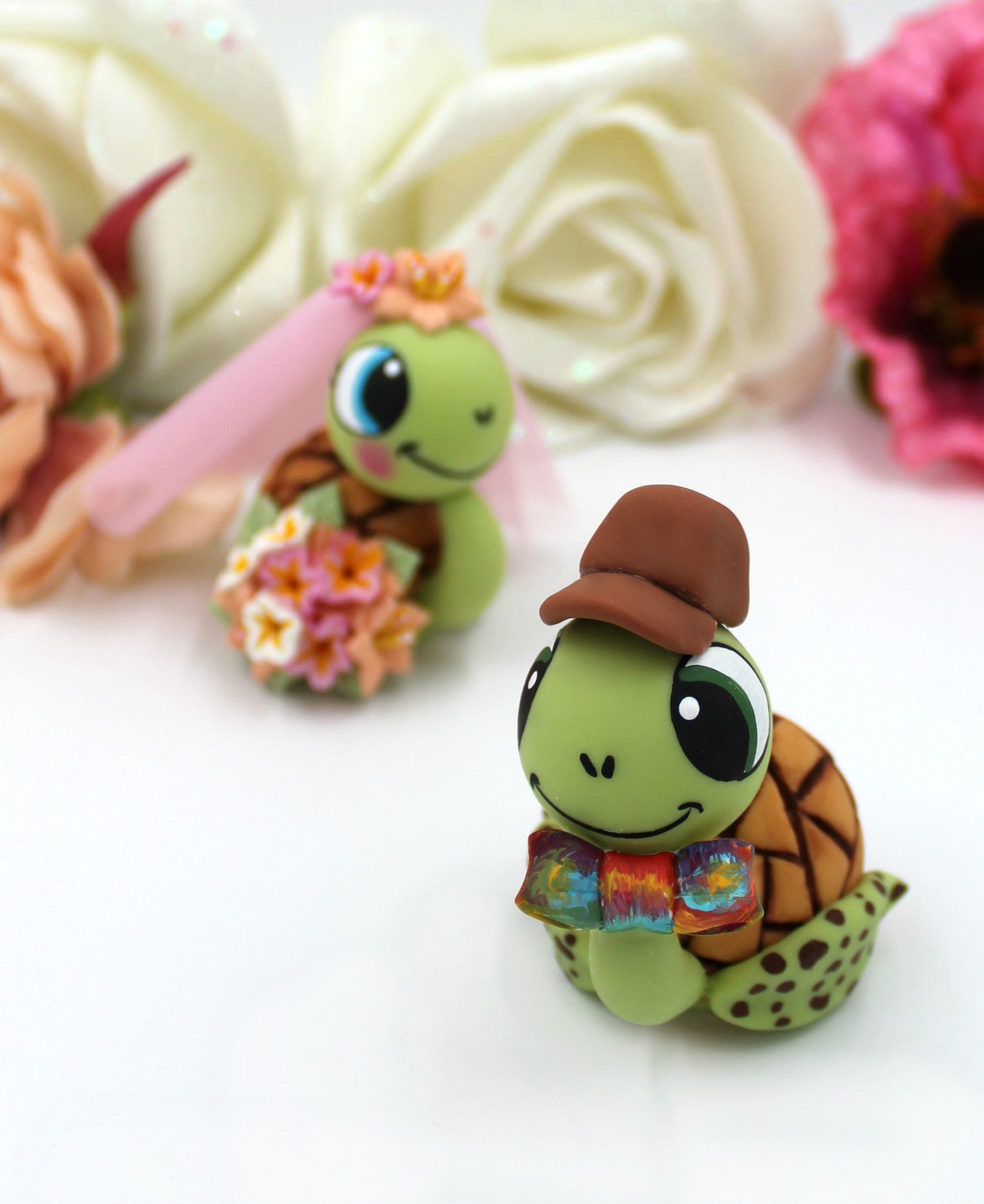 Turtle Cake Topper Wedding Cake Topper Personalized Custom - Etsy