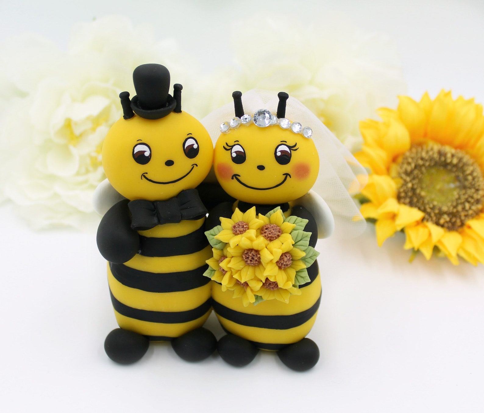 Wedding Bee Cake Topper Bumble Bee Cake Topper Hugging Bride | Etsy