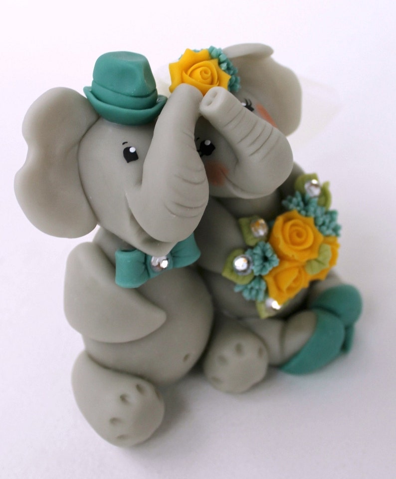 Elephant Wedding Cake Topper Custom Animal Cake Topper | Etsy