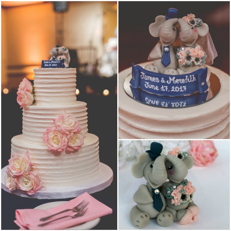 Elephant Wedding, Cake Topper, Wedding Party Gift, Unique Wedding Cake ...