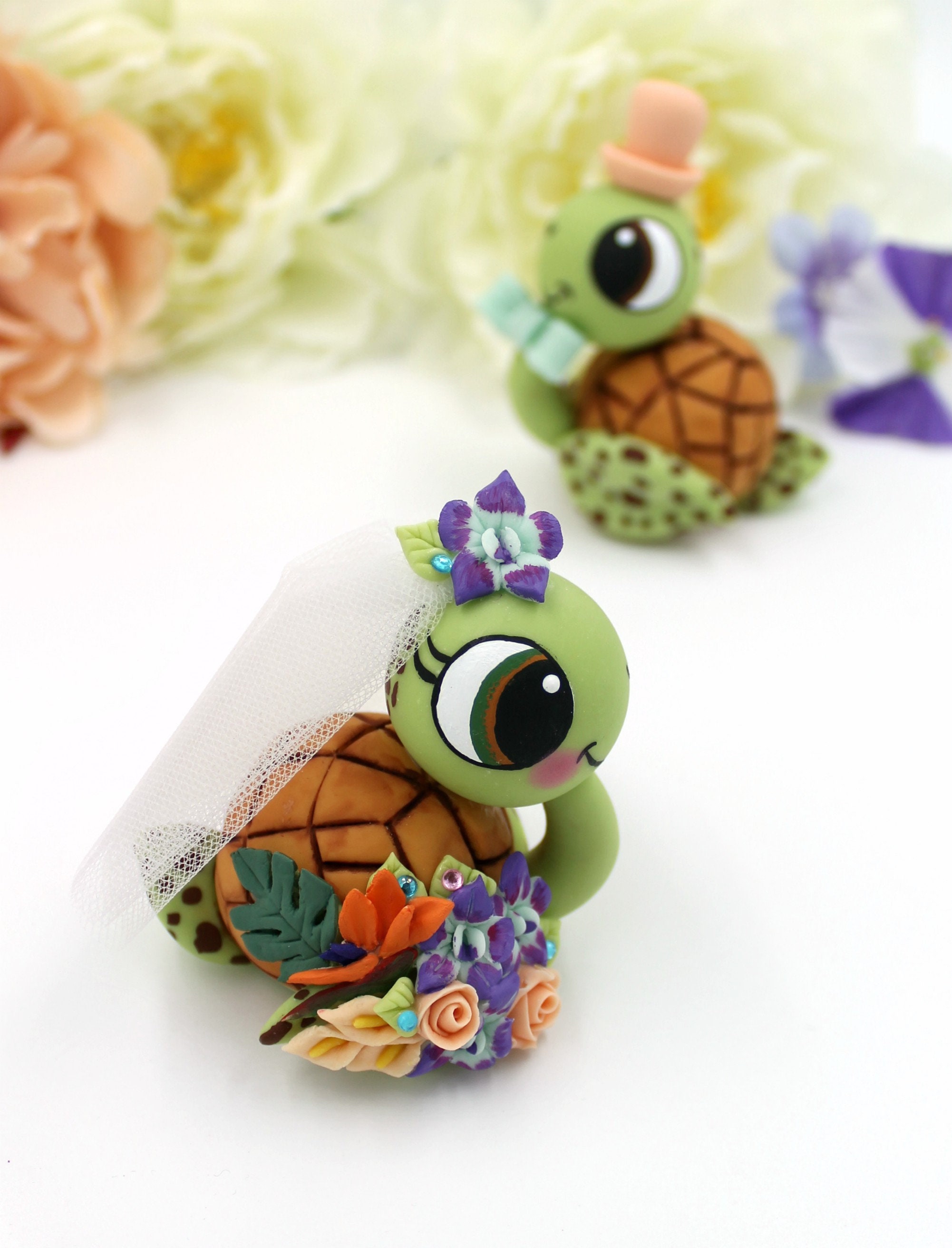 Wedding Cake Topper Sea Turtle Tortoise Beach Under the Sea | Etsy