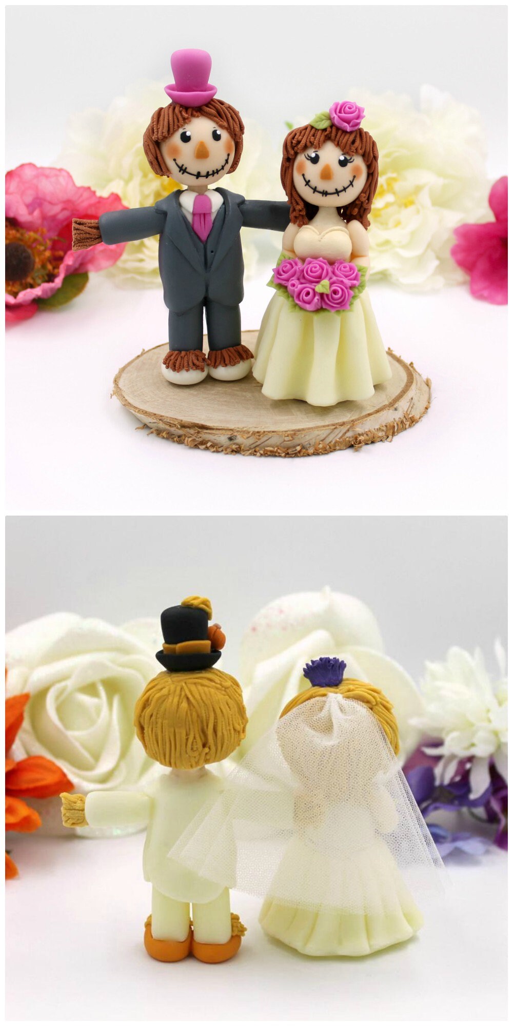 Unique Cake Topper, Scarecrow Wedding Cake Topper, Fall Cake Topper ...