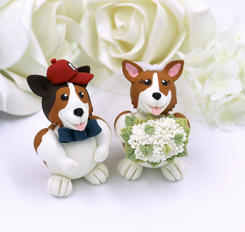 Corgi Wedding Cake Topper Corgi Gifts Dog Cake Topper Bride | Etsy