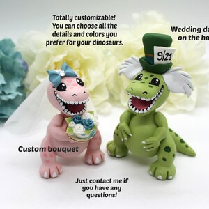 Dinosaur T-rex Wedding Cake Topper, Animal Geek Nerd Wedding, Geeky ...