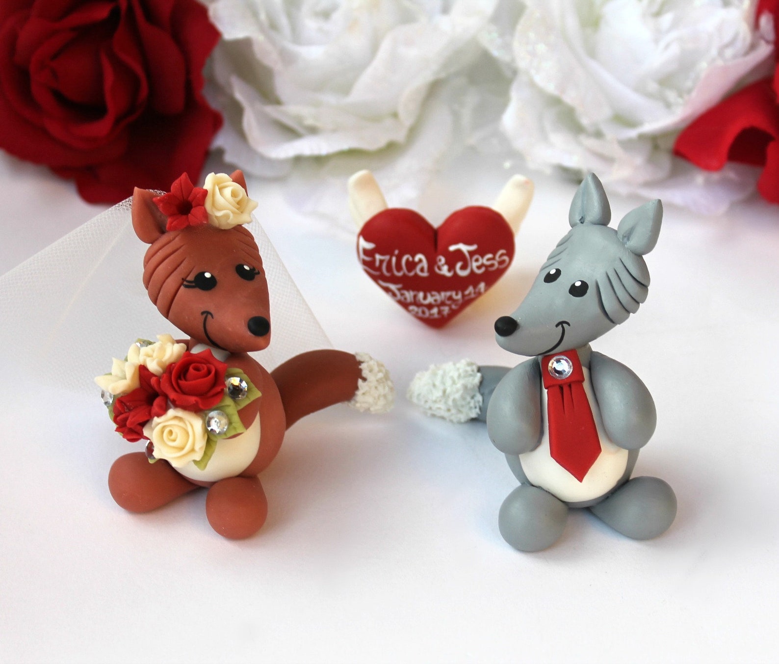 Fox Cake Topper Woodland Animal Rustic Wedding Cake Topper - Etsy