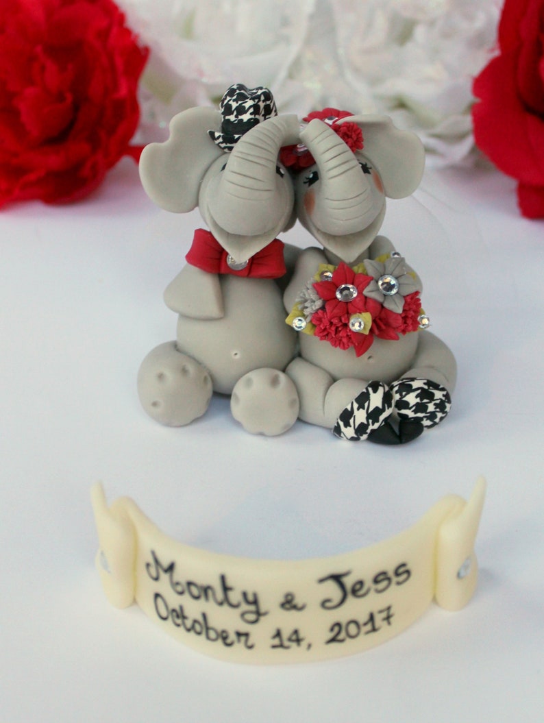Elephant Wedding, Safari Cake Topper, Custom Animal Bride and Groom ...