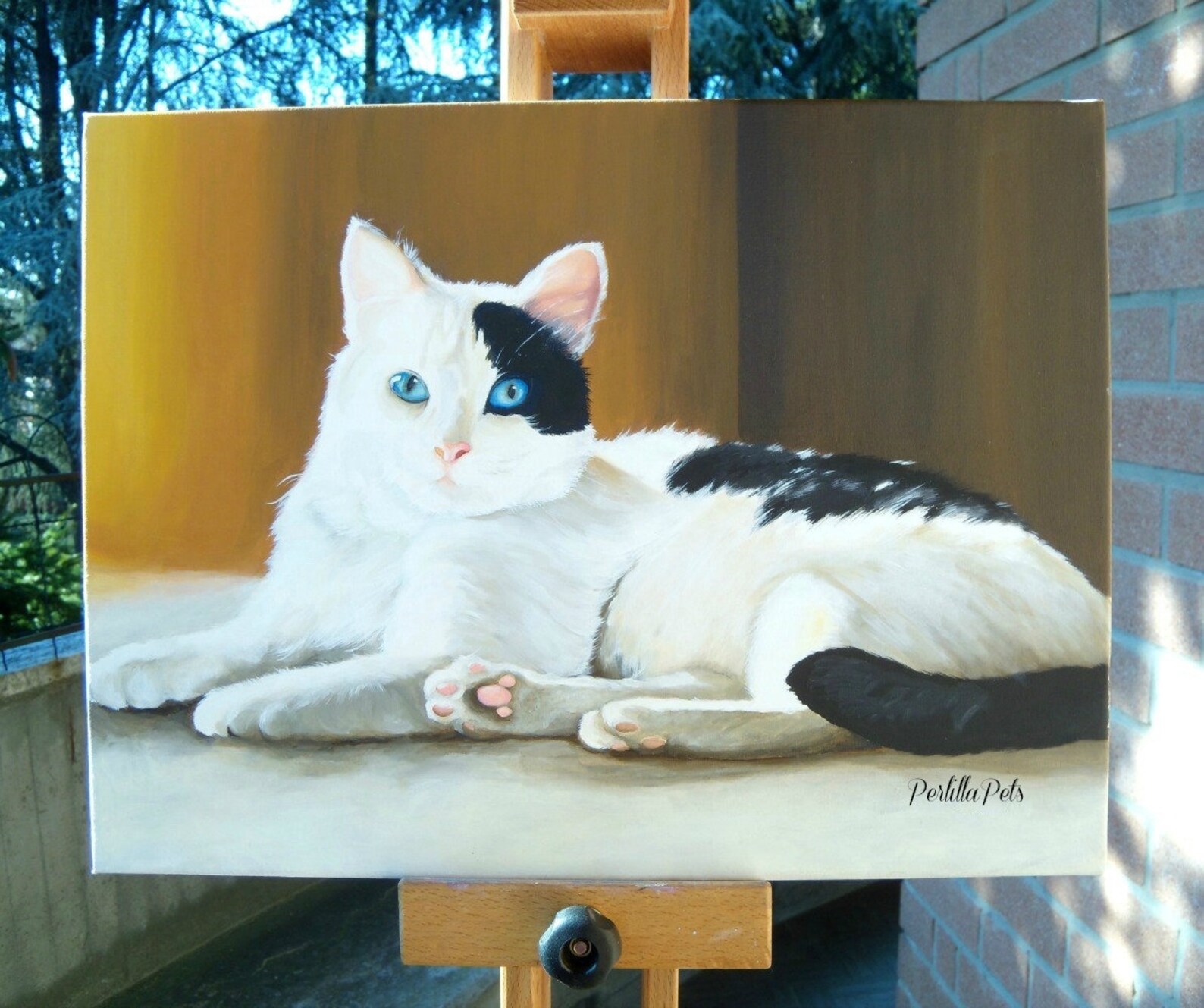 Custom Cat Portrait From Photo Custom Cat Painting Cat Lover - Etsy