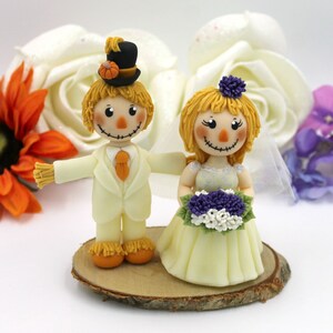 Unique Cake Topper, Scarecrow Wedding Cake Topper, Fall Cake Topper ...