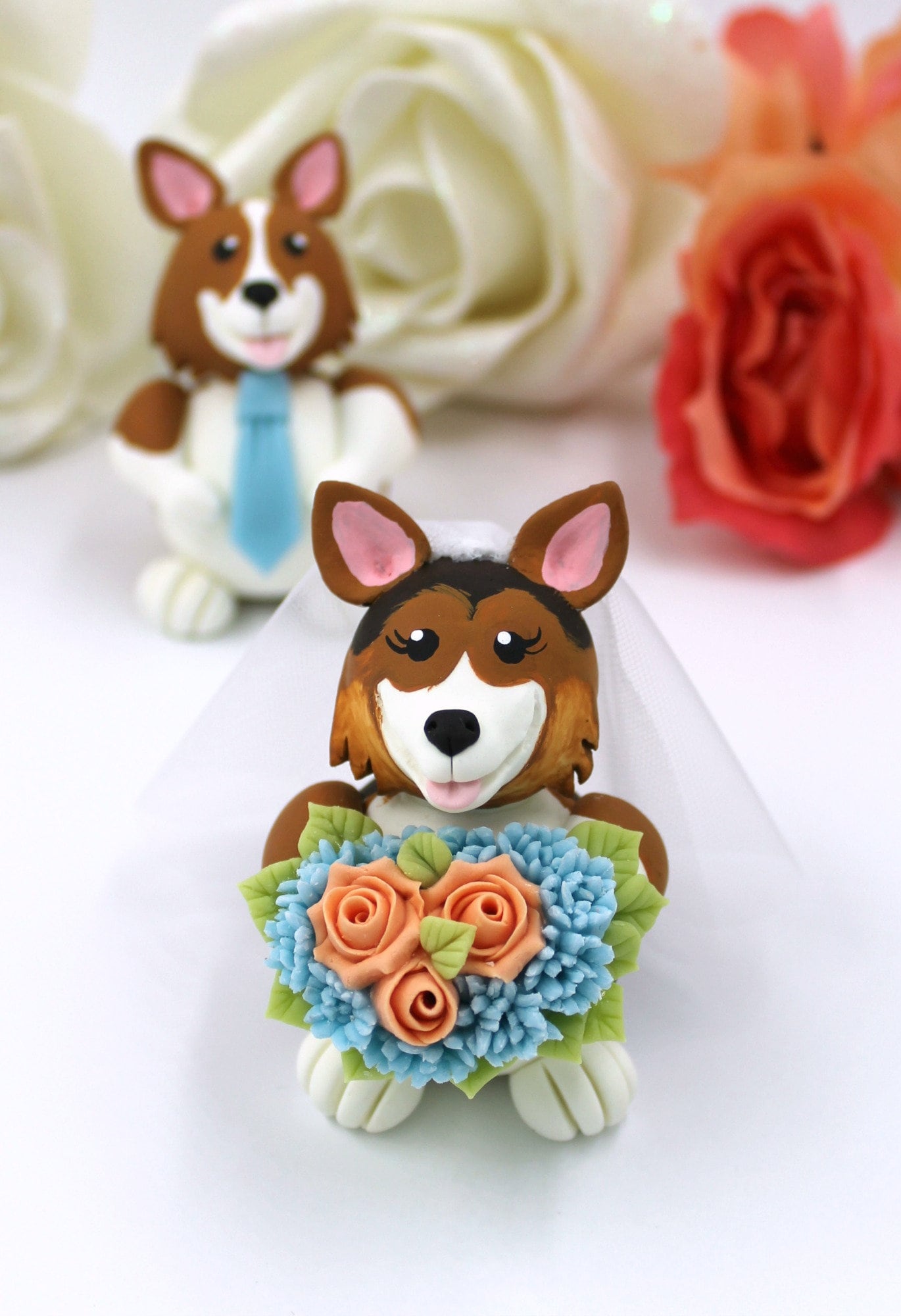 Wedding Cake Topper With Dog Corgi Wedding Topper Unique Pet | Etsy