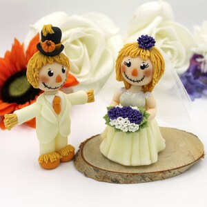 Unique Cake Topper, Scarecrow Wedding Cake Topper, Fall Cake Topper ...