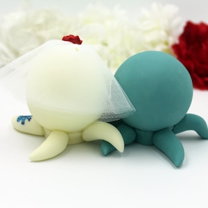 Octopus Wedding Cake Topper Figurines, Tattooed Rockabilly Alternative ...