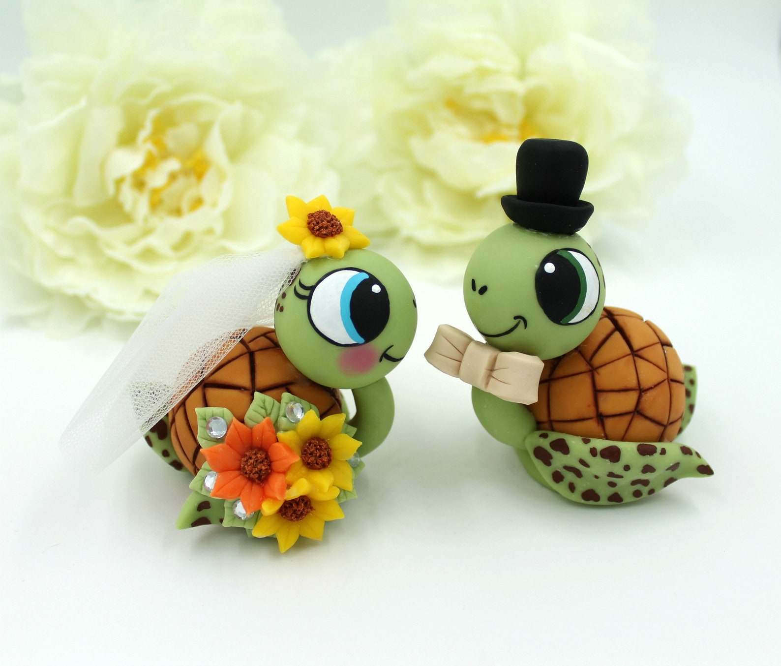 Turtle Cake Topper Wedding Cake Topper Personalized Custom - Etsy