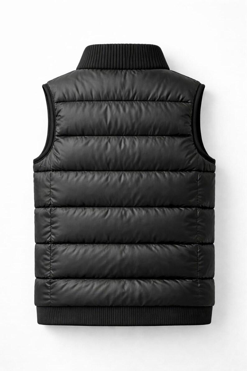 Men's Black Puffer Vest| Quilted Winter Body Warmer| Lightweight ...