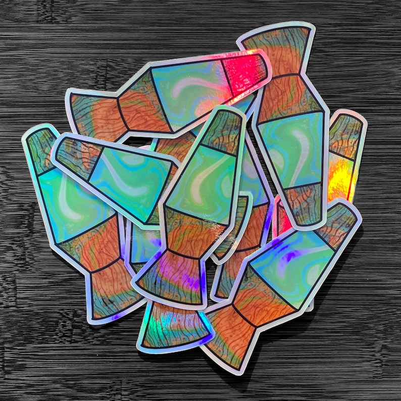 Holographic Lava Lamp Sticker - Etsy Ireland