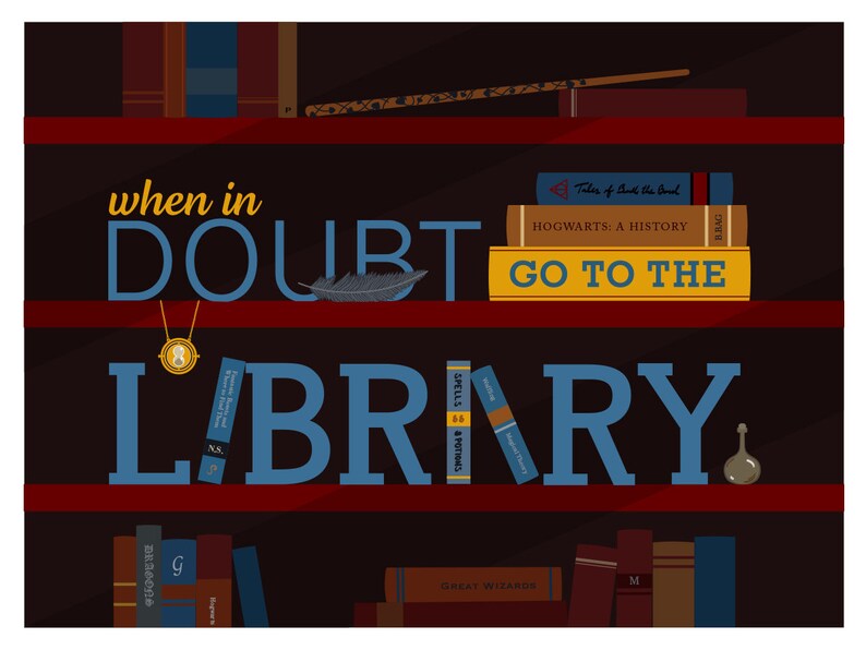 Harry Potter Hermione Granger Library Quote Vinyl Sticker - Etsy