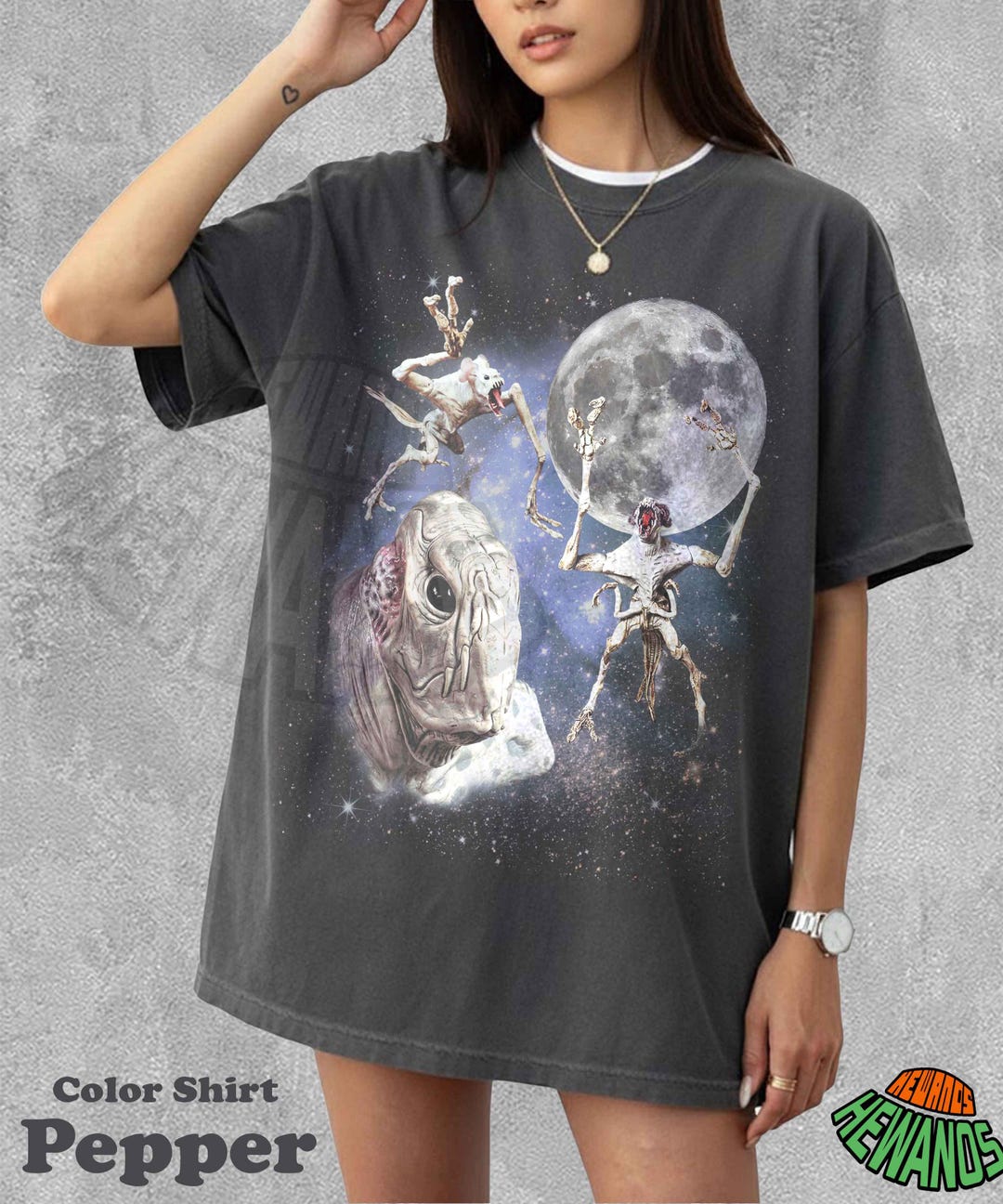Retro Cloverfield Monster Moon Shirt, Vintage Celestial Creature ...