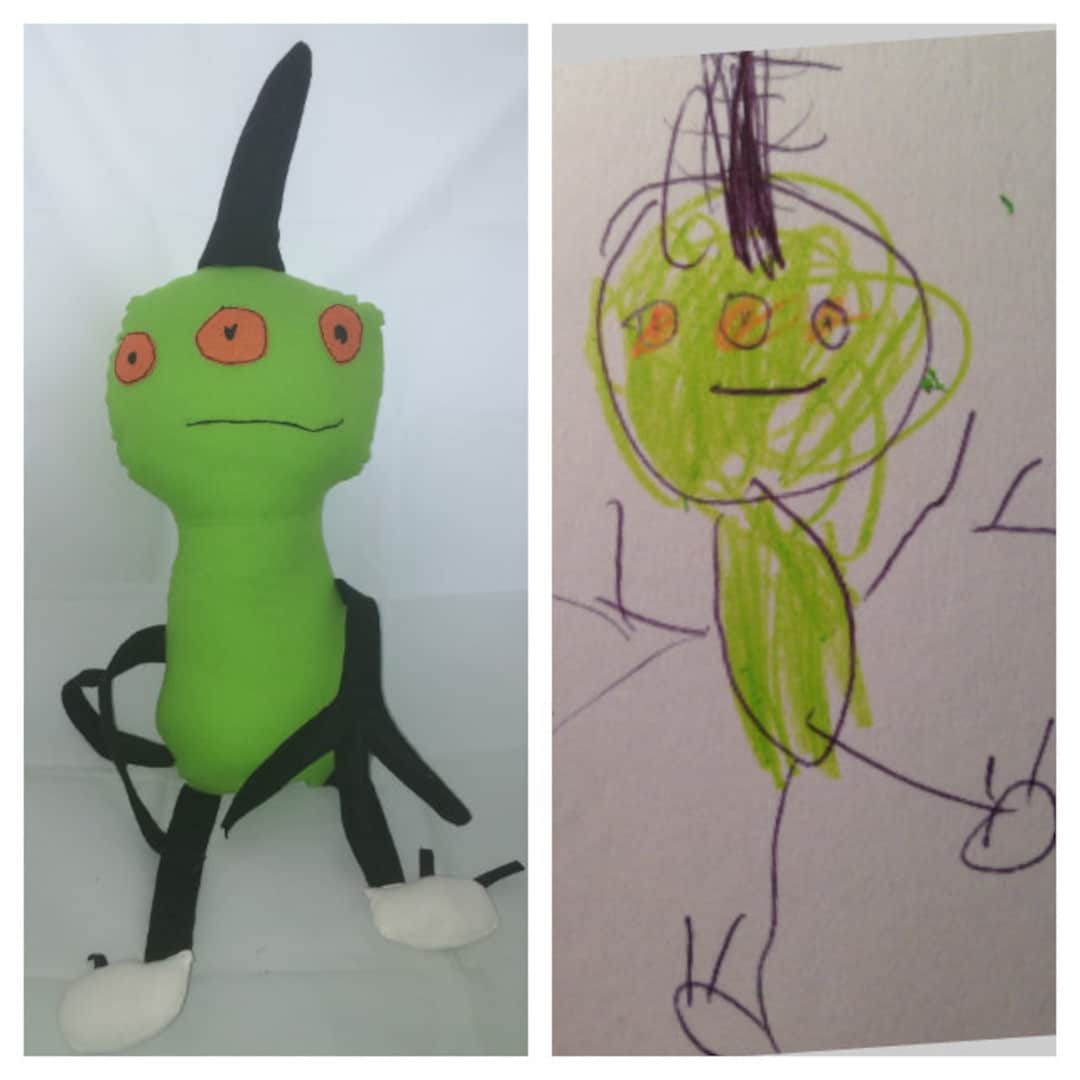 Custom Plush Toy - Softie - Ragdoll Made From Your Child's Drawing or ...