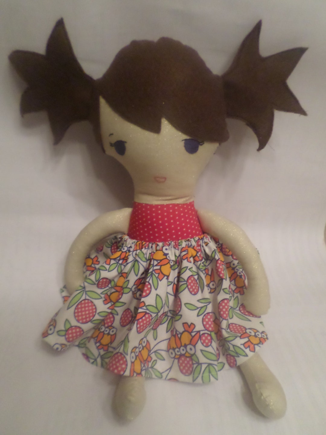 Handmade Rag Doll, Personalized Plush, Custom Made Doll - Brown ...