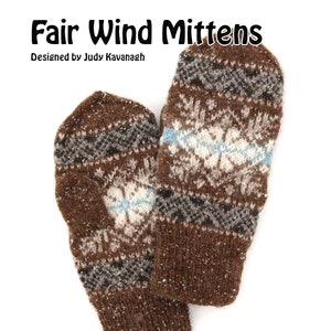 Fair Wind Mittens Knitting Pattern for Women - Instant Digital Download ...