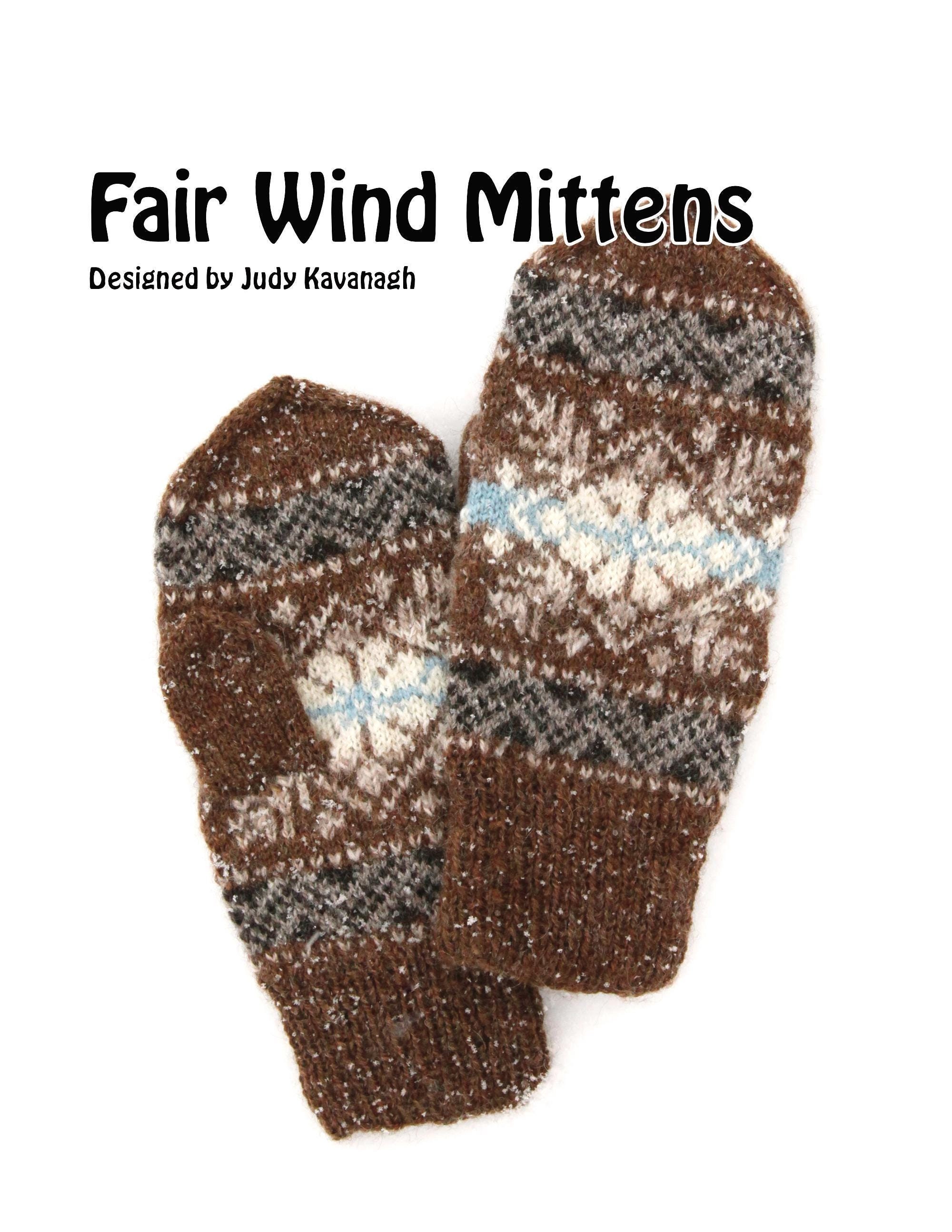 Fair Wind Mittens Knitting Pattern for Women - Instant Digital Download ...