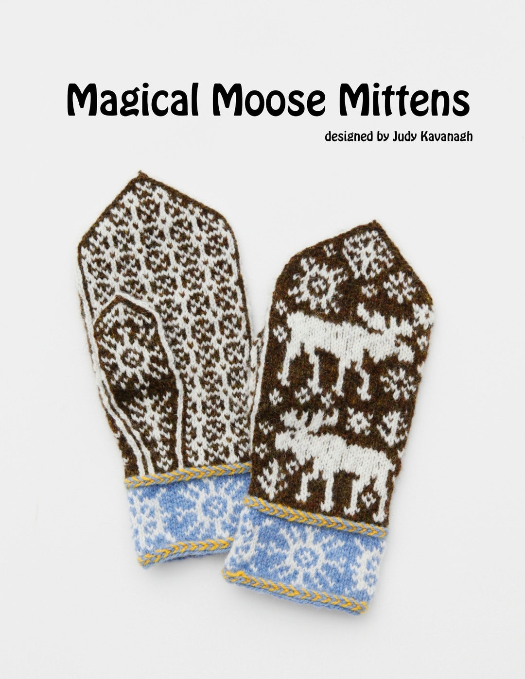 Magical Moose Mittens Knitting Pattern for Women, Stranded Colorwork ...
