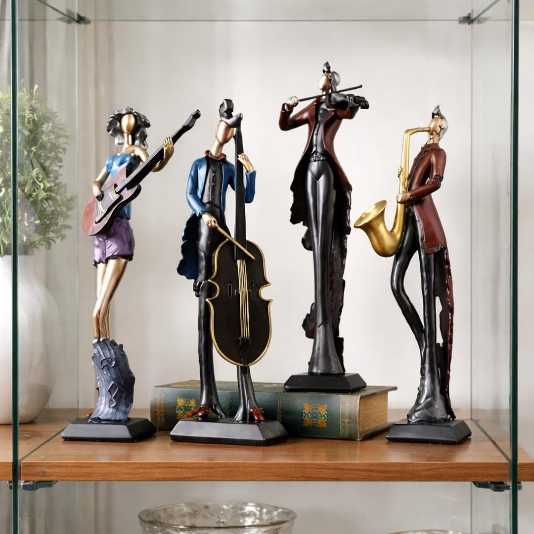 Jazz Musician Resin Figurine | Modern Home Decor Sculpture - Etsy