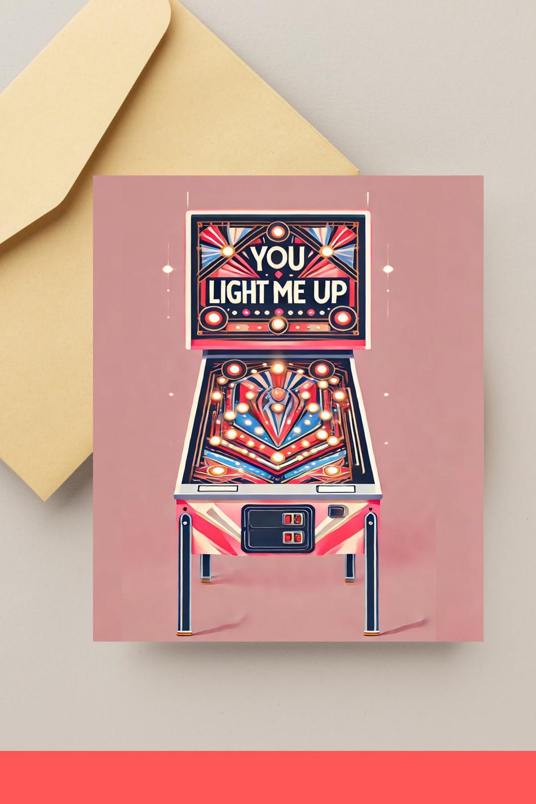 Pinball Valentine's Day Cards, Game Lover Printable (digital Download ...
