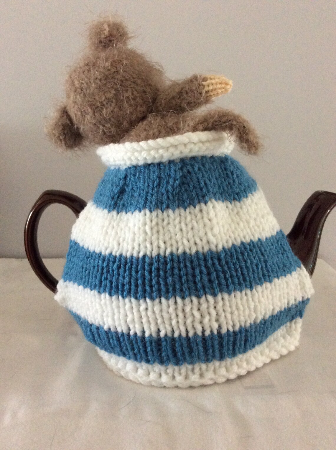 Hand Knitted Tea Cosy Cornish Sleepy Dormouse Fits 6 Cup - Etsy UK
