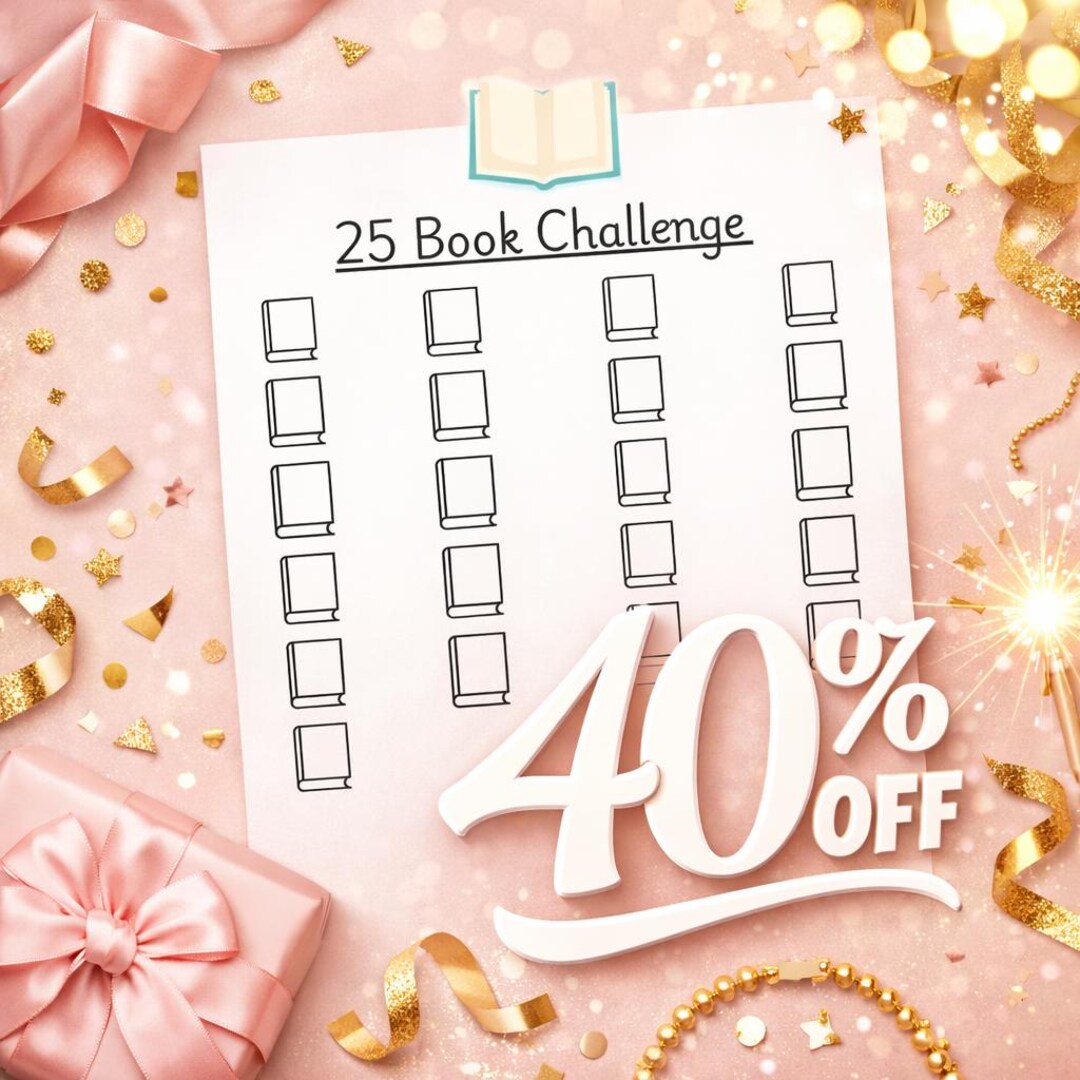 25 Book Reading Challenge|printable|kids and Adults - Etsy