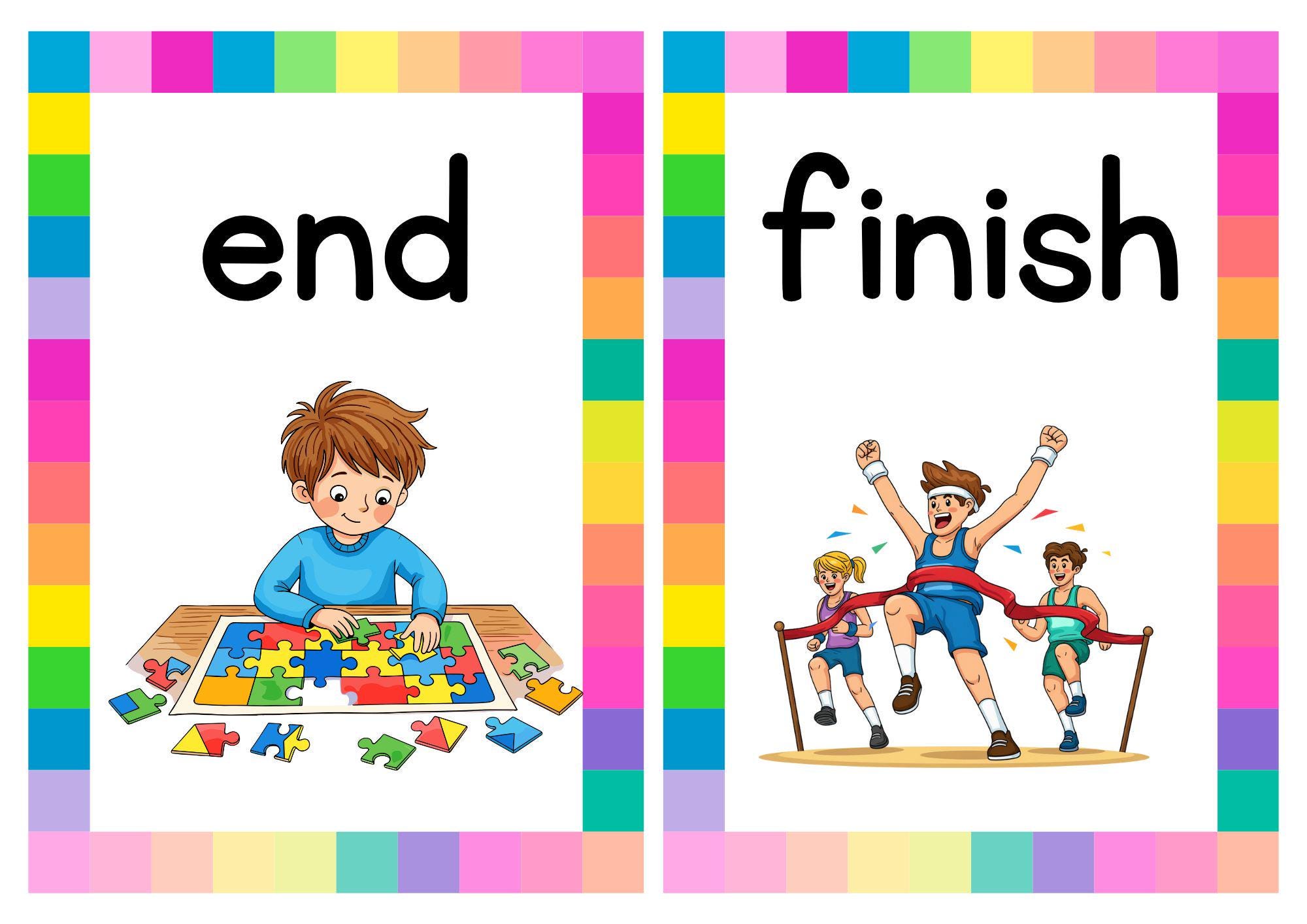 Synonyms Flashcards for Kids | English Vocabulary Cards | Printable ...