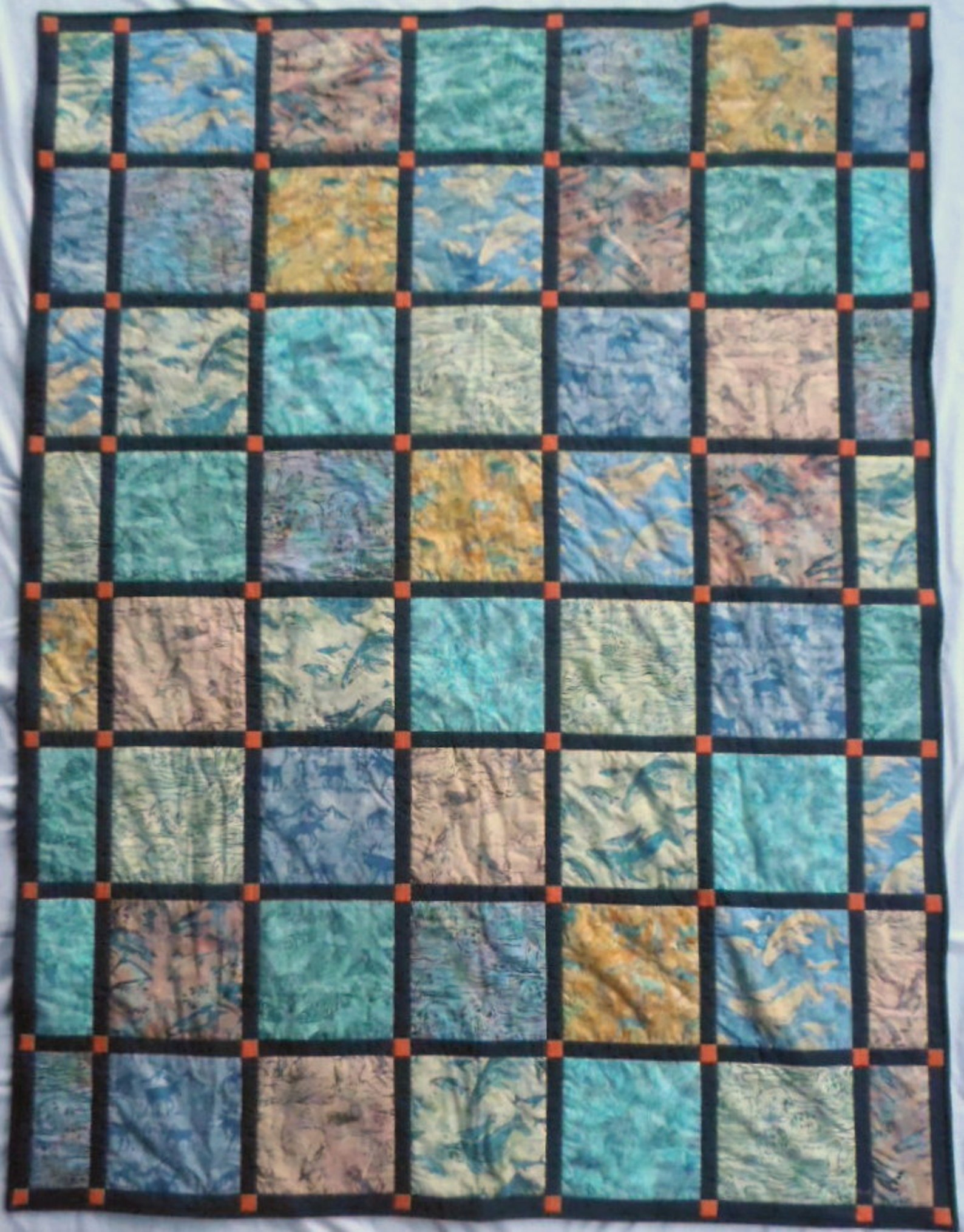 Wildlife Batik Quilt, Alaska Wildlife Quilt, Batik Patchwork Quilt ...