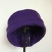 Purple Fleece Hat, Purple Roll Brim Hat, Fleece Hat, Winter Hat, Soft ...