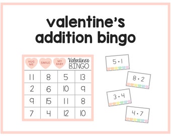 Valentine Bingo for Kids Valentine's Bingo Birthday - Etsy