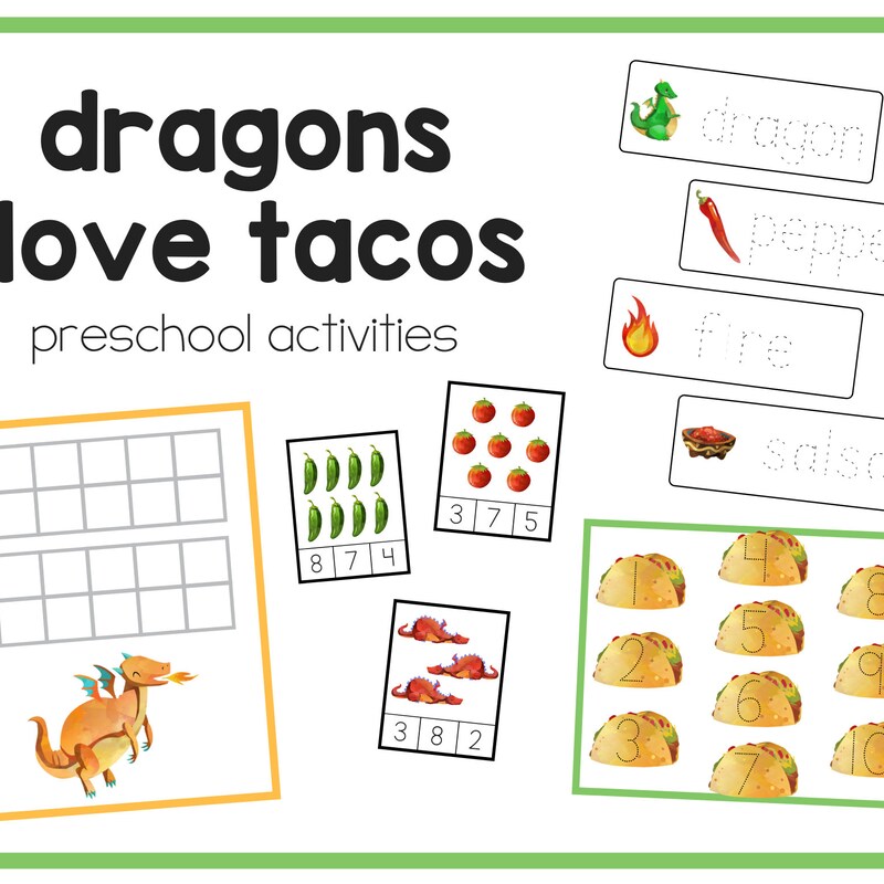 Dragons Love Tacos - Etsy