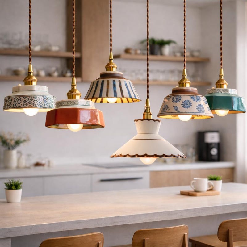 Ceramic Pendant Light - Etsy