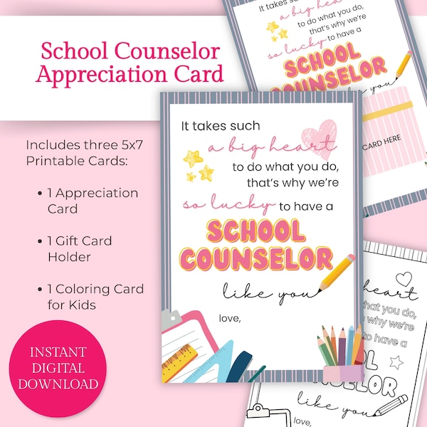 Counselor Appreciation Week Cards - Etsy