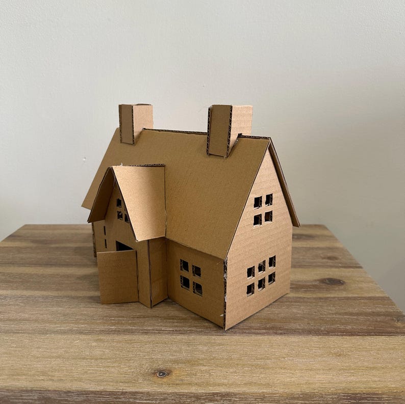 Printable Cardboard House Template for Kids | DIY Craft Activity | Easy ...