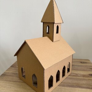 Printable Church Template for Kids | Cardboard Building Craft DIY ...