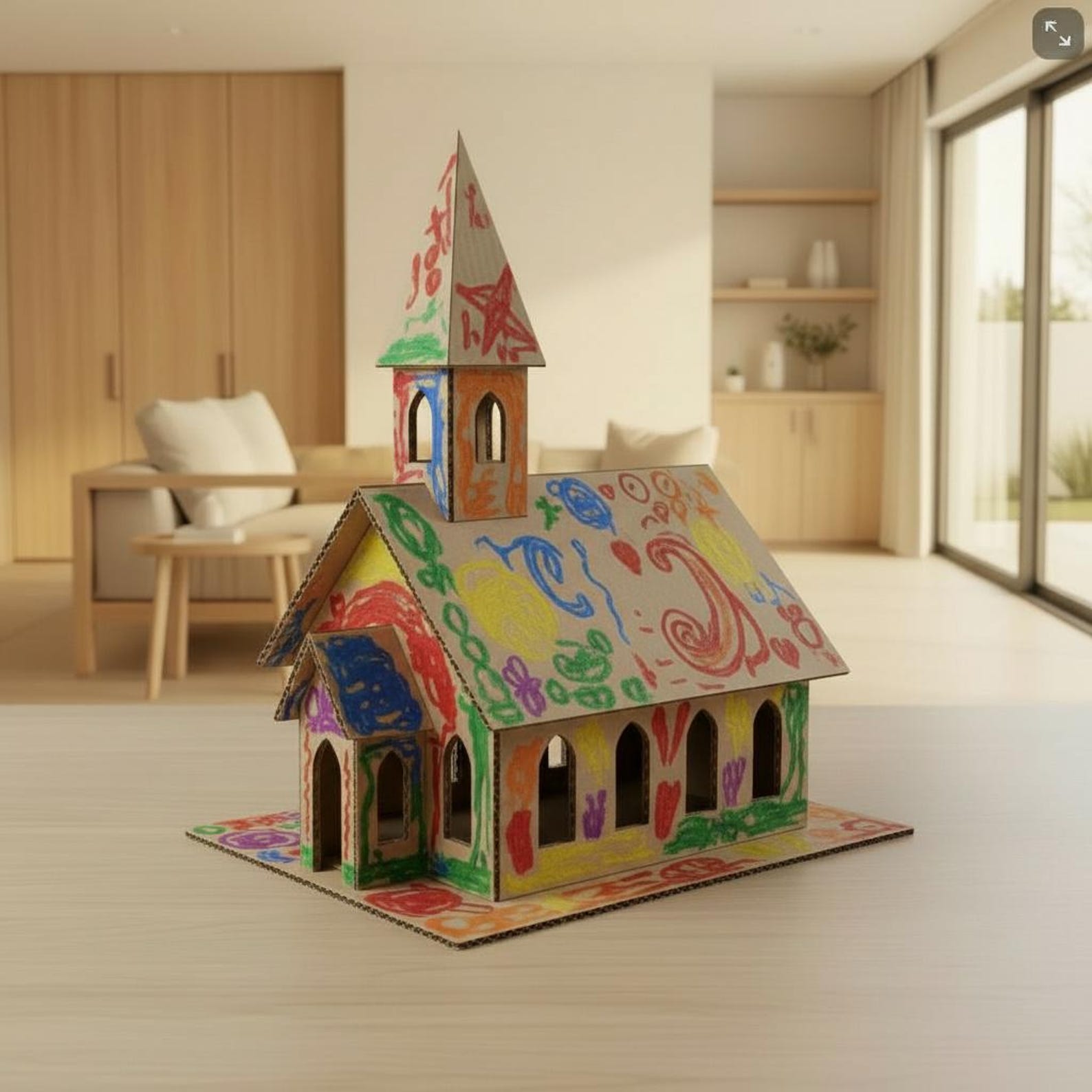 Printable Church Template for Kids | Cardboard Building Craft DIY ...