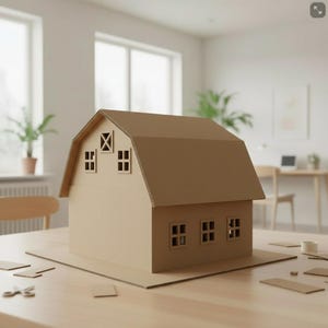 Printable Barn Template for Kids | Cardboard Cutout Craft DIY - Etsy Canada