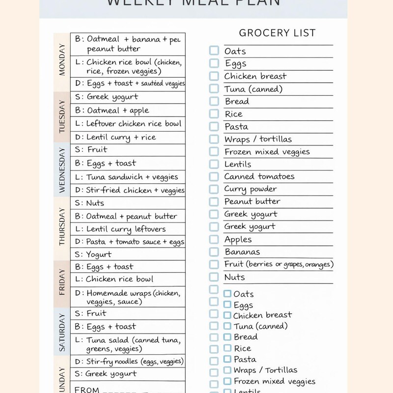 Handwritten Grocery List - Etsy
