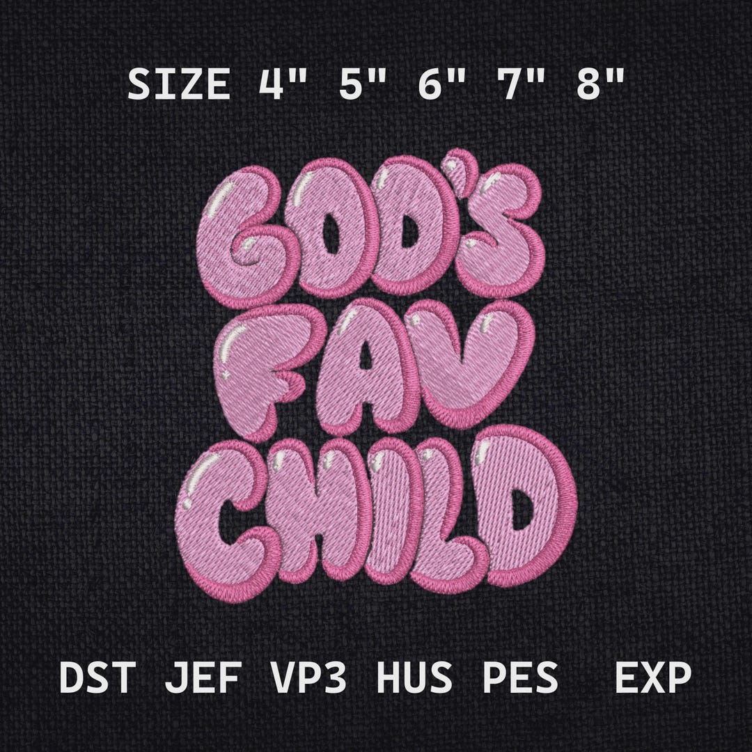Gods Fav Child Dst File Digitized for Clothes 4-5-6-7-8 Inches ...