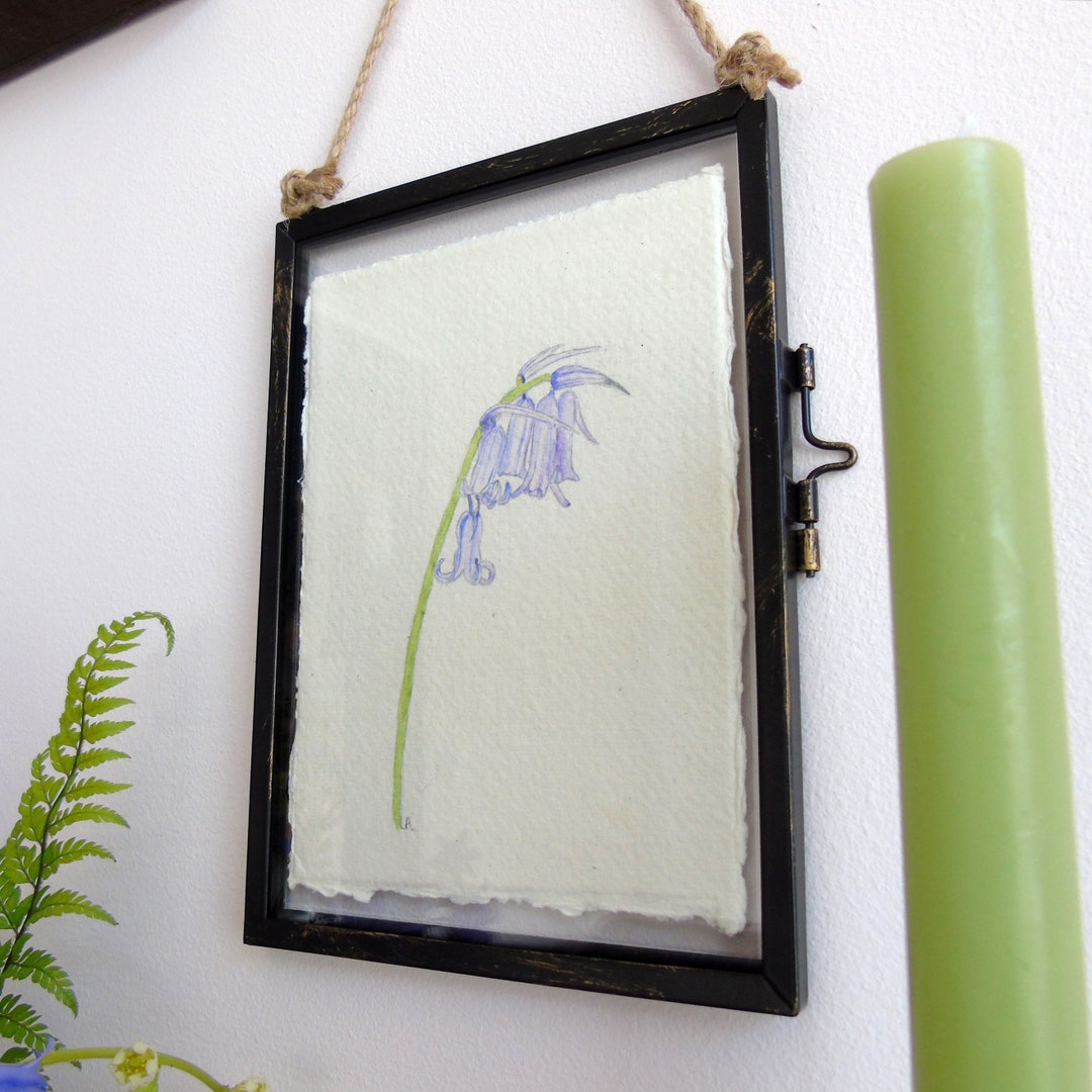 Original Watercolour Bluebell Painting Original Framed Bluebell ...