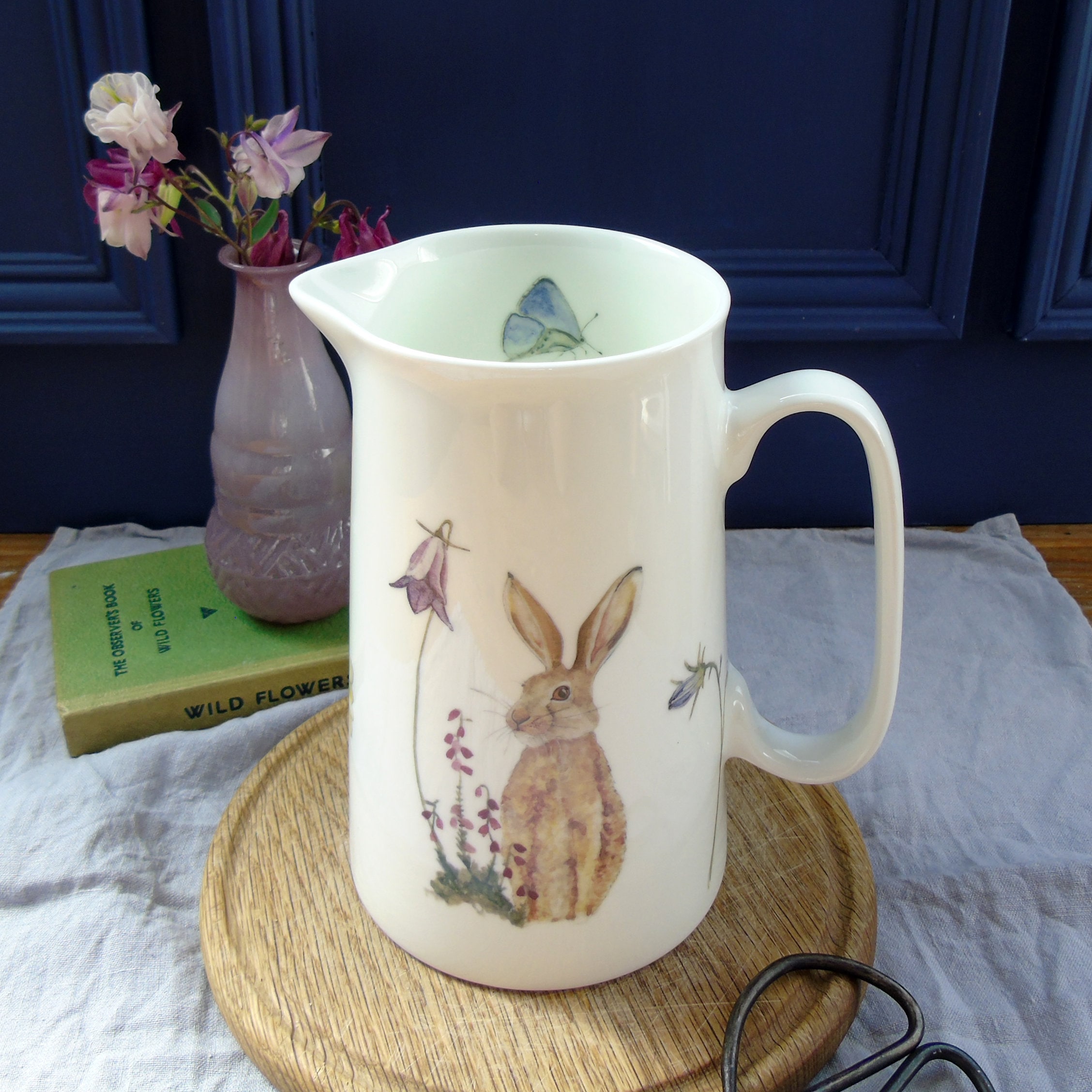 Brown Hare Jug - British Wildlife Jug - Northumbrian Moors Jug - Bone ...