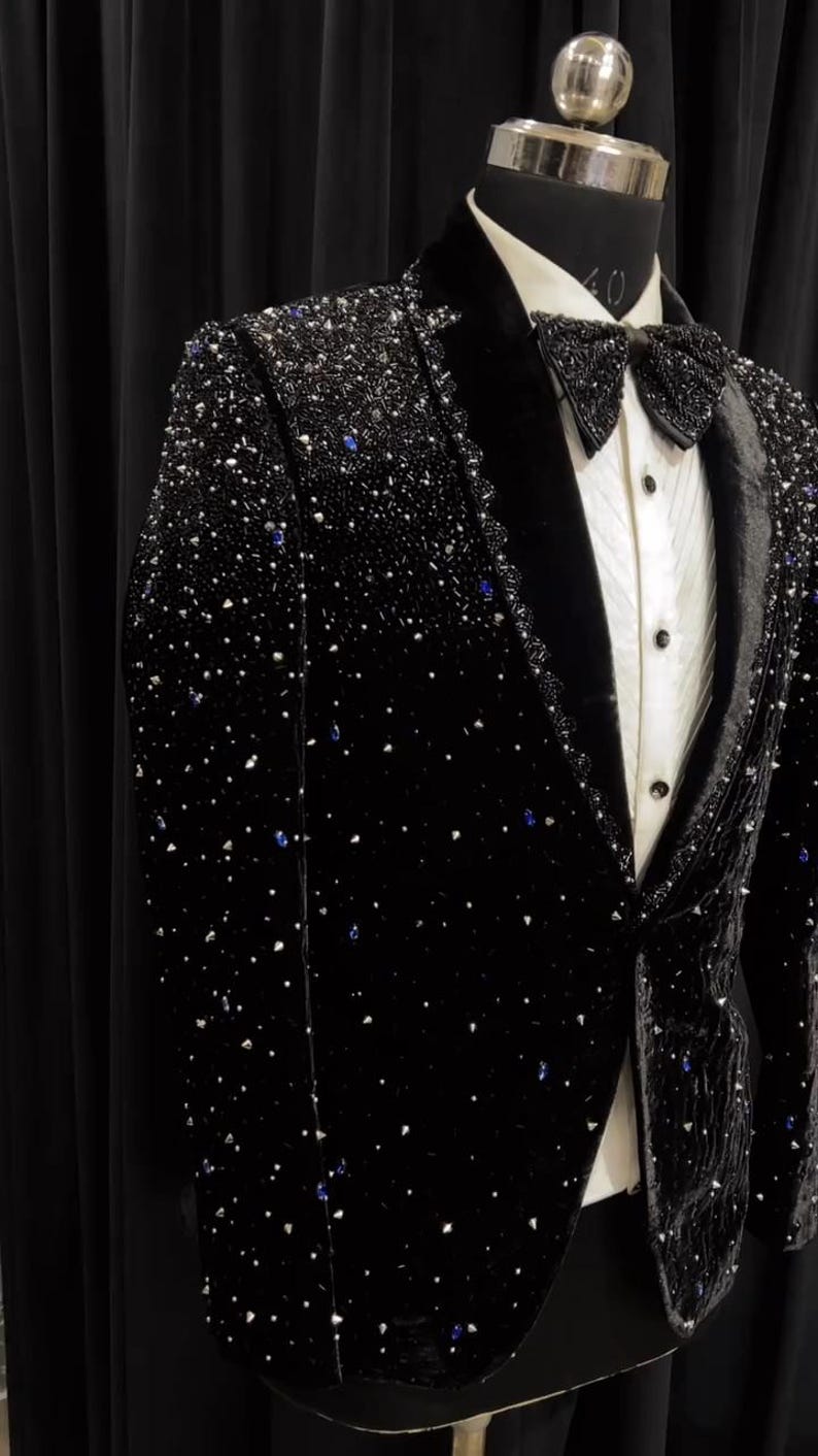 Black Luxury Tuxedo Suit for Men – Handmade Designer Wedding, Groom ...