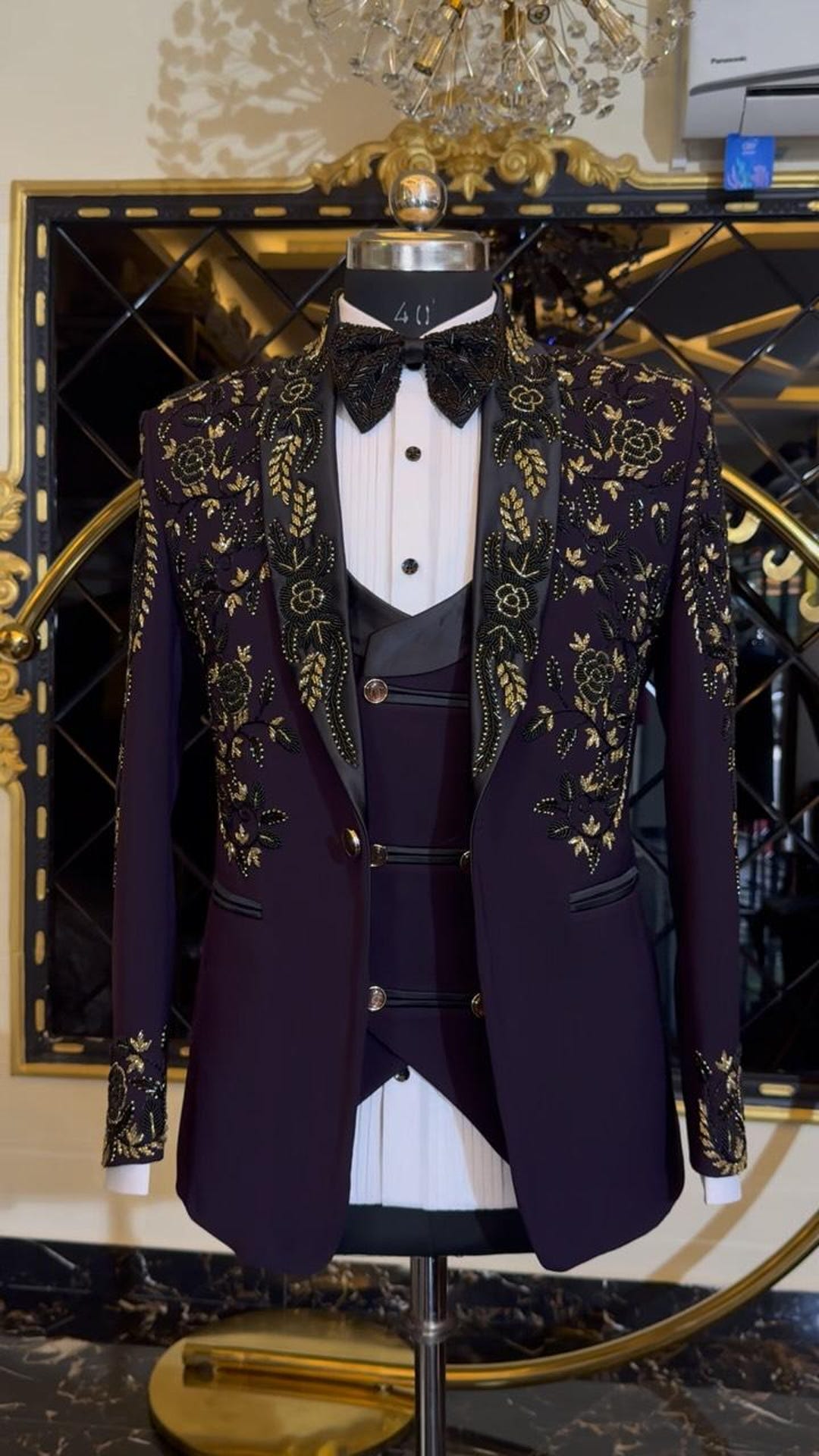 Black Luxury Tuxedo Suit for Men – Handmade Designer Wedding, Groom ...